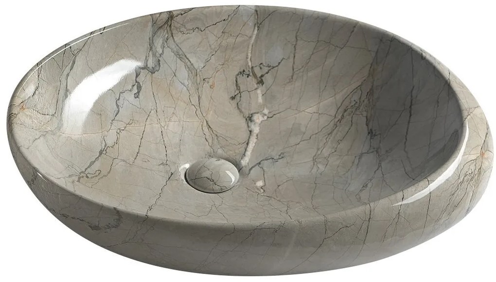 Sapho DALMA 68 x 44 x 16,5 cm MM313 keramické umyvadlo grigio