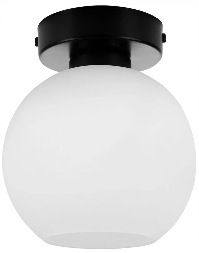 Stropní svítidlo Eliza, 1x bílé skleněné stínítko (výběr ze 2 barev konstrukce)
