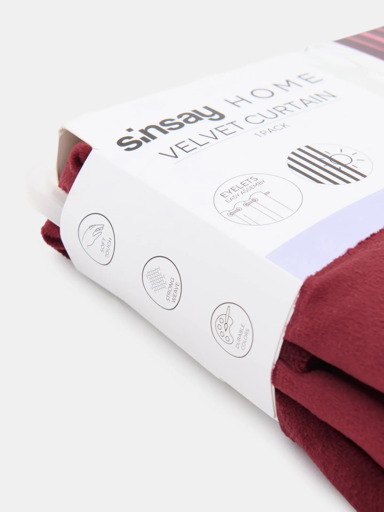 Sinsay - Sametový závěs s funkcí stínění na průchodkách - kaštanová