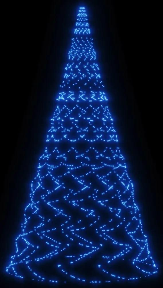 vidaXL Vánoční stromek na stožár 3 000 ch LED diod 800 cm [343548] Barva: Modrá