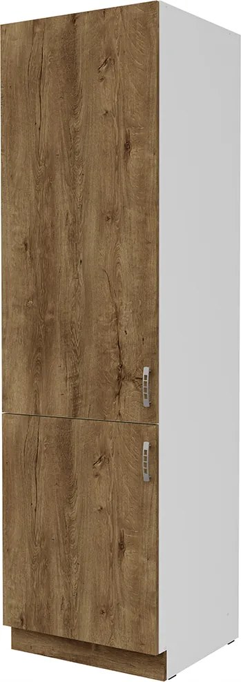 SARA l | vysoká skříňka 60 DK-210 2F policová | 60 cm | bílá/dub lefkas