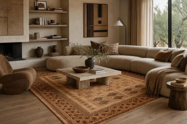 Koberec KASHQAI 4307 100 lososový / bordový