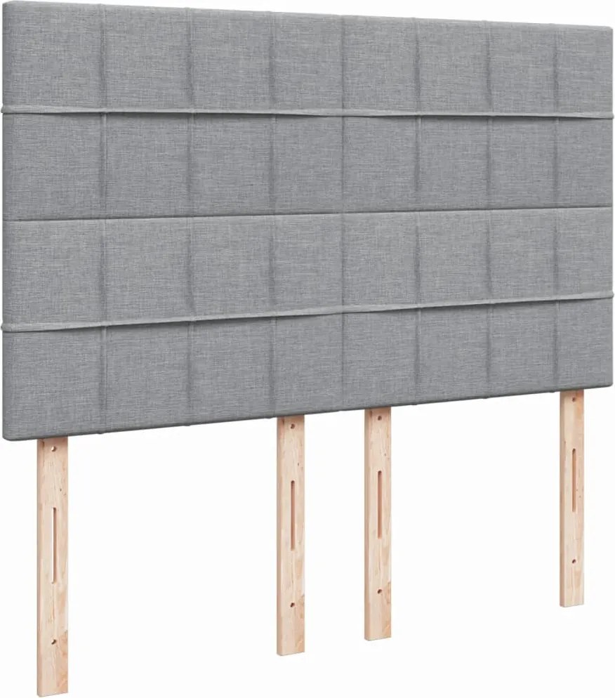 Box spring postel s matrací světle šedá 140 x 190 cm textil 3291275