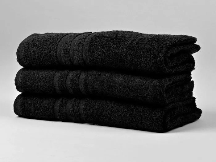 Rooktex Froté ručník Komfort -  černý 50x100 cm