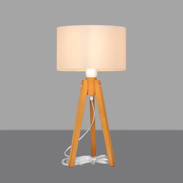 Stolní lampa ALBA 1xE27/15W/230V bílá/dub