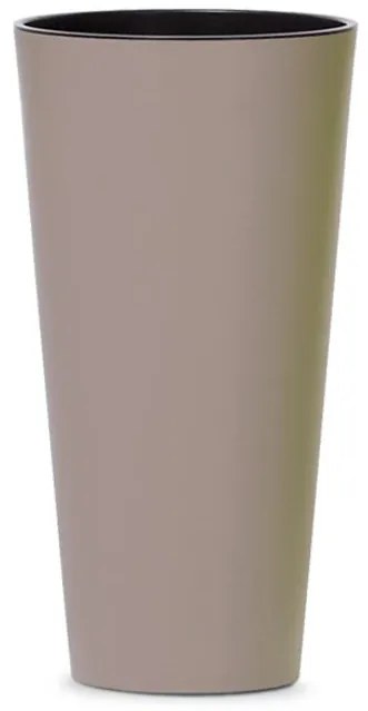 PROSPERPLAST Květináč - TUBUS SLIM Průměr: 25 cm, Barva: mocca