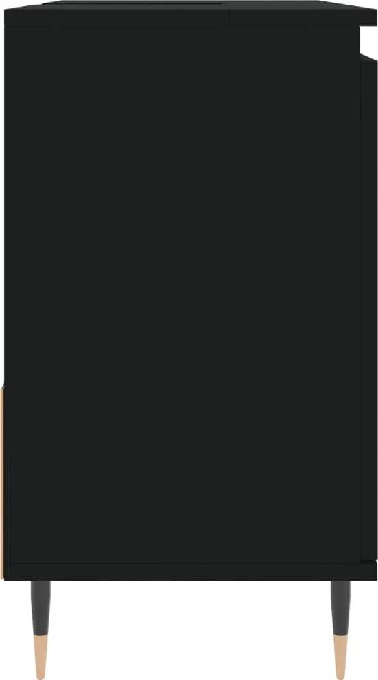 vidaXL Koupelnová skříňka 65 x 33 x 60 cm kompozitní dřevo [831597] Barva: Černá