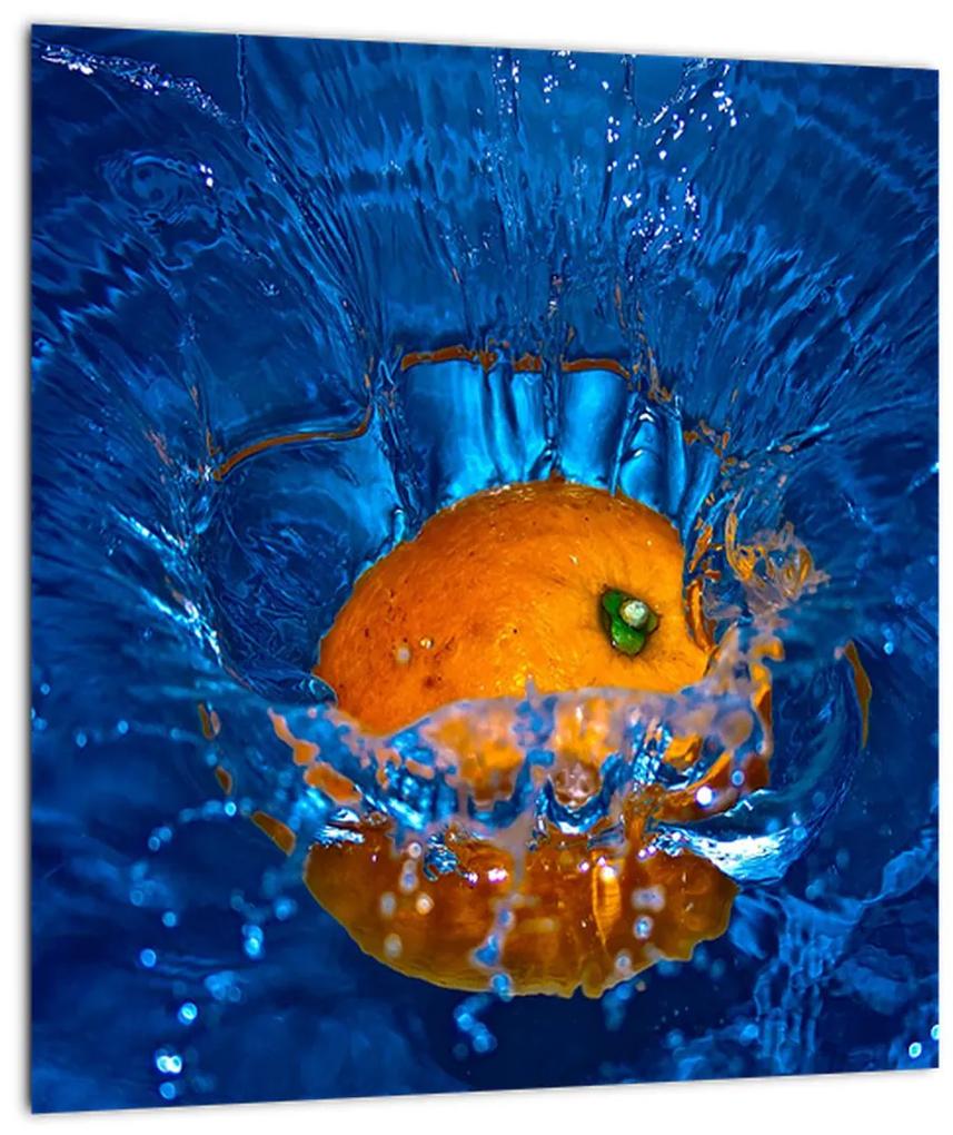 Obraz - pomeranč ve vodě (30x30 cm)