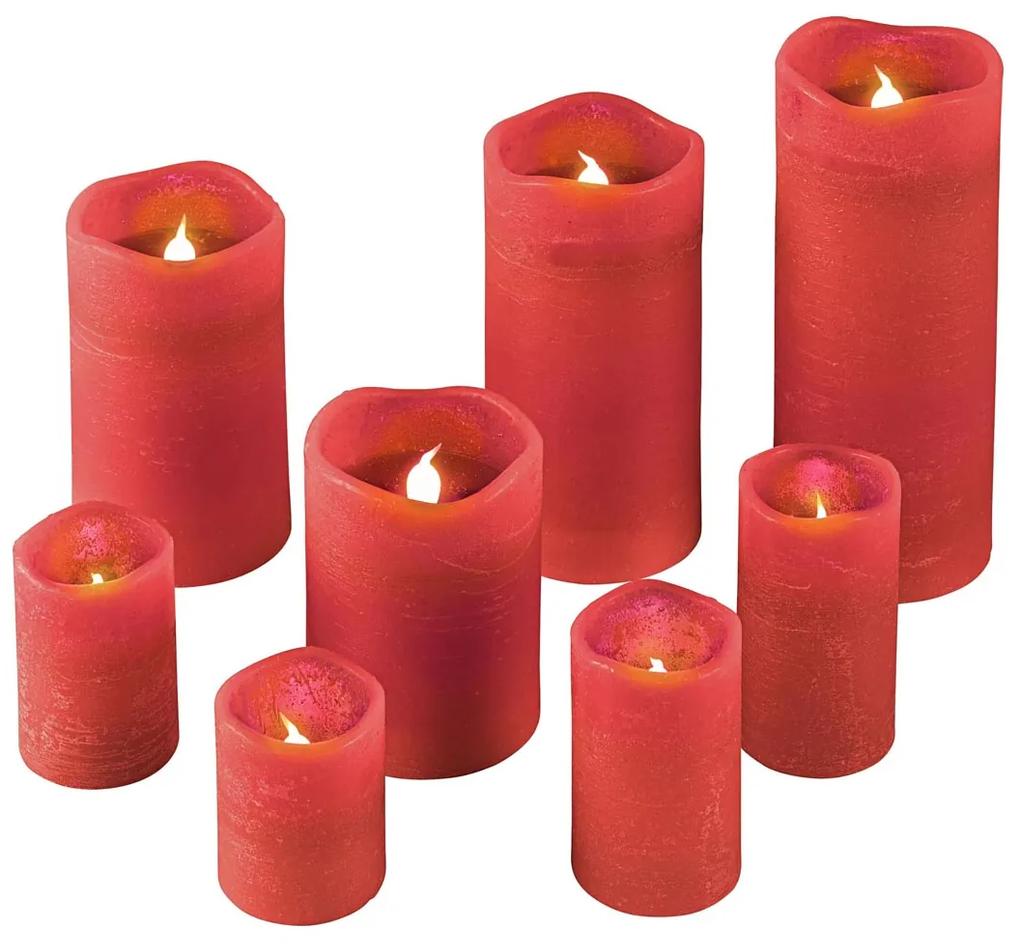 Weltbild LED skutečné voskové svíčky, sada 8 ks, červené