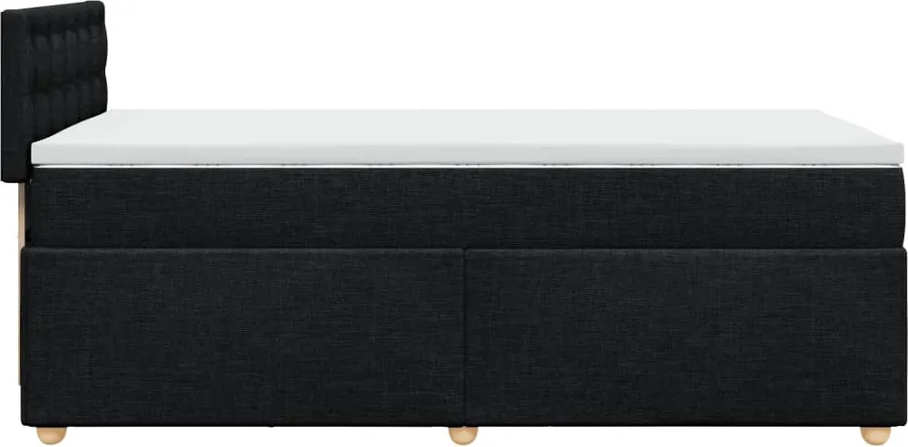 Box spring postel s matrací černá 90x190 cm textil 3286551