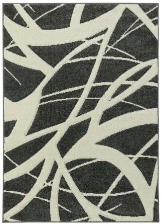 Koberce Breno Kusový koberec PORTLAND 57/RT4E, Černá, Vícebarevné, 80 x 140 cm