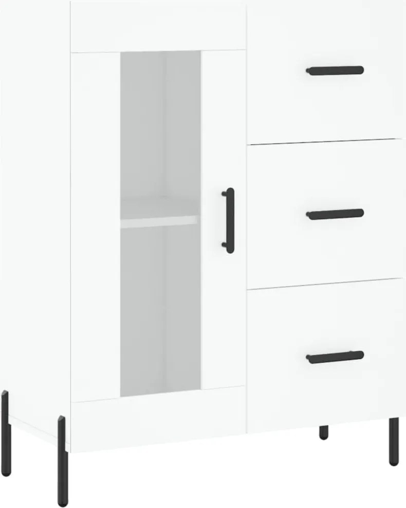 Skříň highboard bílá 69,5 x 34 x 180 cm kompozitní dřevo 3195963