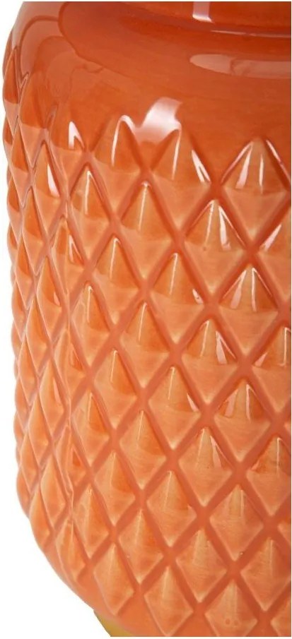 Oranžová keramická stolní lampa s textilním stínidlem (výška 44 cm) – Mauro Ferretti