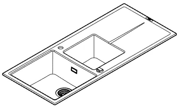 GROHE 31643AP0 - Kompozitní dřez K400 1160 × 500 mm kámen/černá