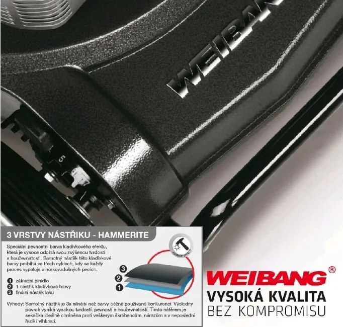 Benzínová sekačka Weibang WB 537 SCV BBCPRO 53 cm, kardanový pohon, profi