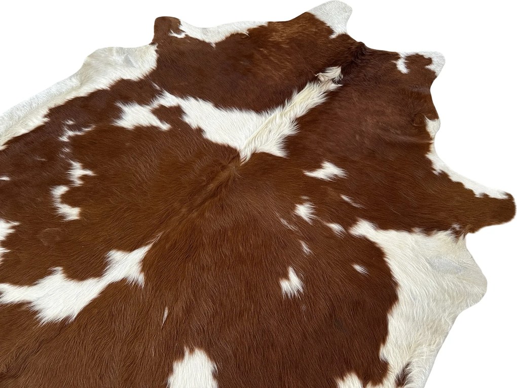 Koberec kusový hovězí kůže 3,3 m2, hnědobílá 1024