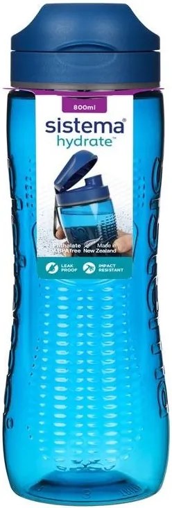 Láhev na pití sistema® hydrate™ láhev active flip top 800 ml, modrá