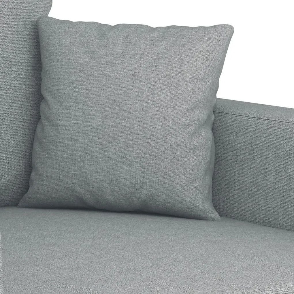 4dílná sedací souprava s polštáři světle šedá textil 3201640