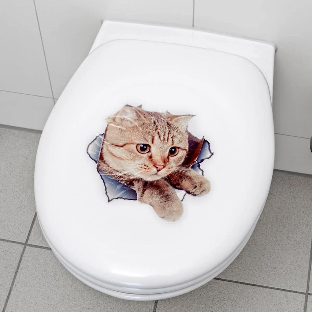 Samolepka na WC prkénko Kočka, 2 ks | BIANO