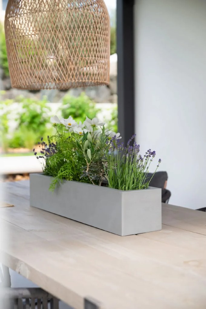 Truhlík FLOBO, sklolaminát, šířka 80 cm, šedá - beton design