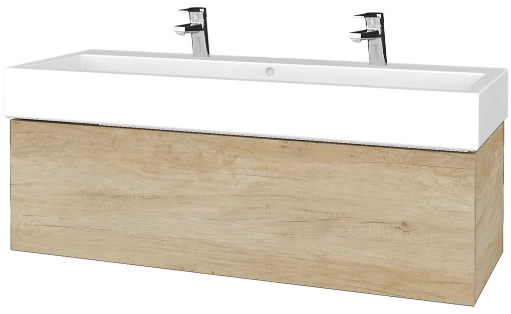 Dřevojas Koupelnová skříňka VARIANTE SZZ 120 Varianta: N01 Bílá lesk / D04 Dub