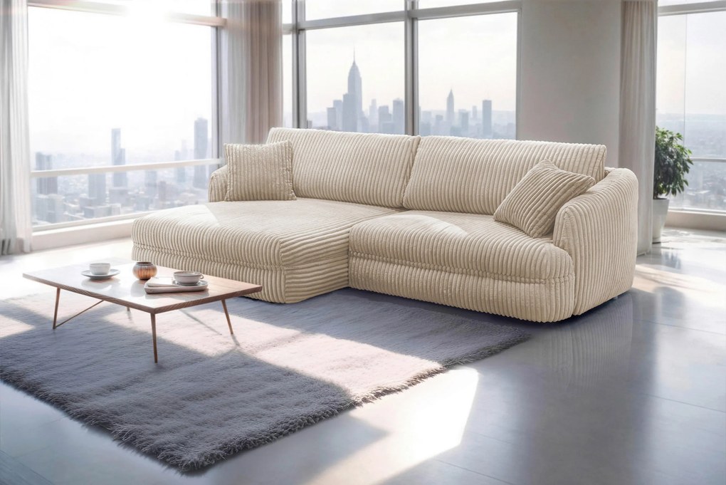 XXXLutz ROHOVÁ SEDAČKA, textil, pískové barvy MID.YOU - Sedací soupravy - 000694008209