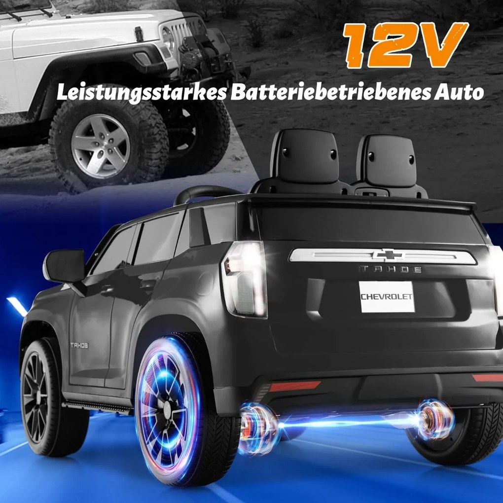 Costway Dětské elektrické auto Chevrolet s 2,4 G dálkovým ovládáním a – černý