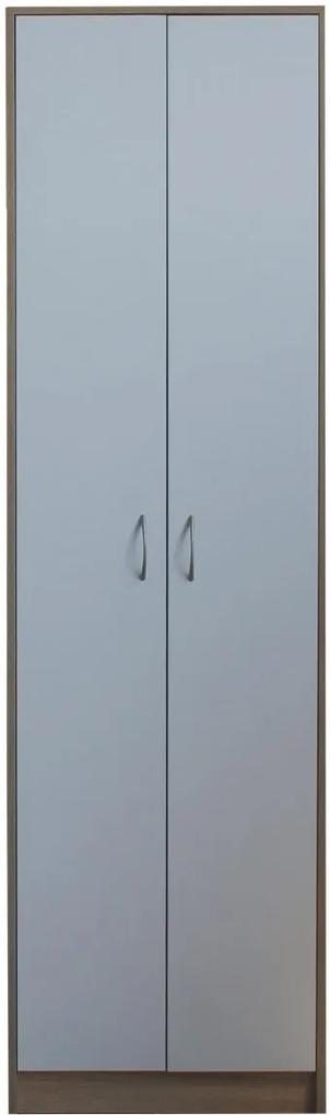 Šatní skříň v kombinaci bílé barvy a dekoru dub sonoma F1287