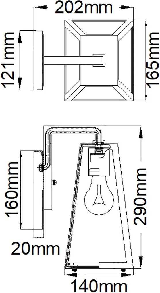 Venkovní světlo na fasádu Elstead DELISON S 1xE27 IP44