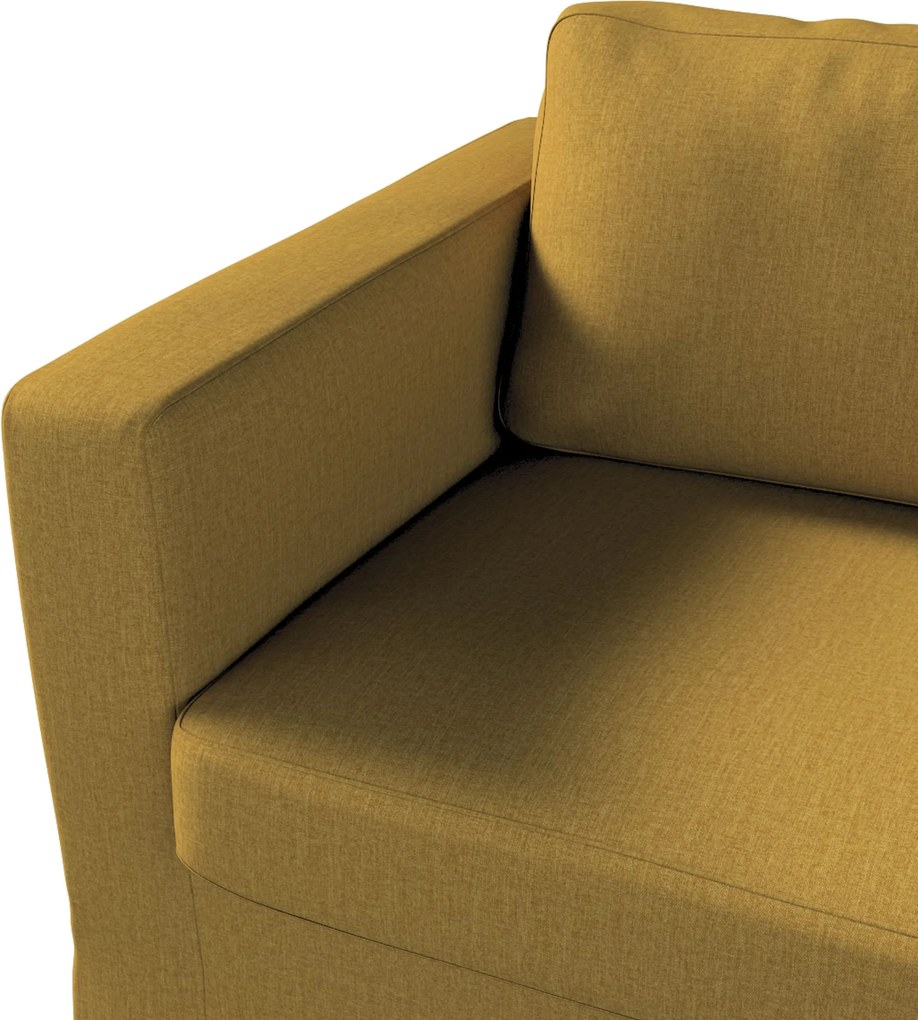 Potah na pohovku IKEA Karlstad 3-místná, nerozkládací, dlouhý barva žlutá látka pletený vzor