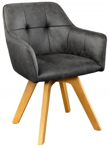 Designová otočná židle Galileo antik šedá