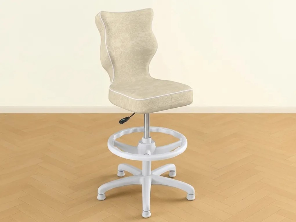 Benlemi Stůl STOLLY se 3 šuplíky a pastelkovníkem do dětského pokoje + ergonomická židle BÉŽOVÁ Zvolte rozměr židle: dítě 133 - 159 cm (výška stolu 71 - 82 cm)