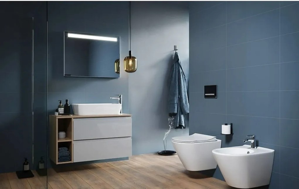 Cersanit City Oval CleanOn, závěsná wc mísa + toaletní sedátko s pomalým zavíráním z duroplastu, K701-104