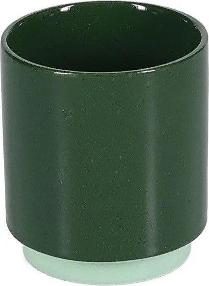 Tmavě zelený kameninový šálek 270 ml Duo – ONA