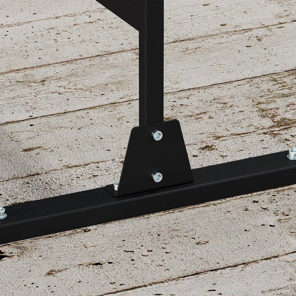 Dekorativní panel pro venkovní použití Outsunny s větrem rozkládající se listovou vzorem - 122 x 45 x 198 cm, černý