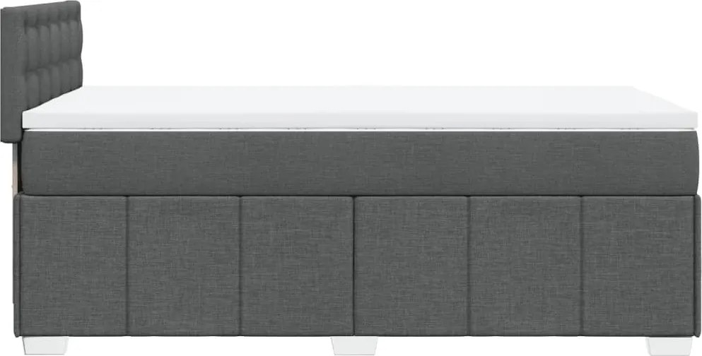 Box spring postel s matrací tmavě šedá 80 x 200 cm textil 3286910