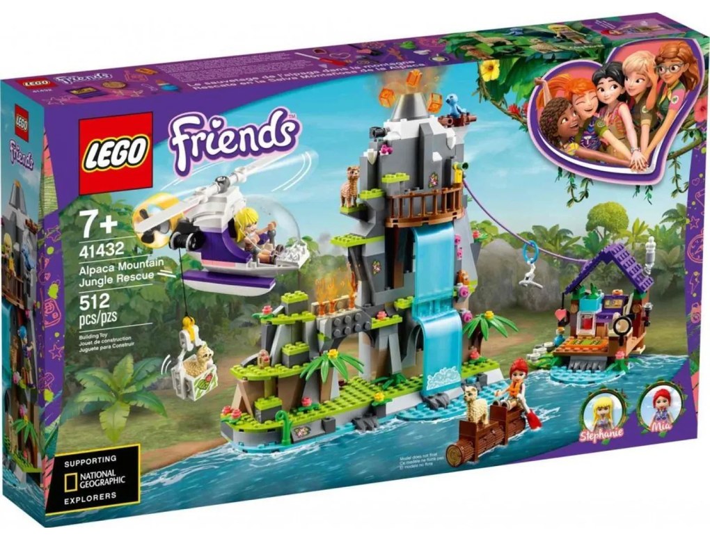 Lego stavebnice lego friends 41432 záchrana lamy na horách v džungli