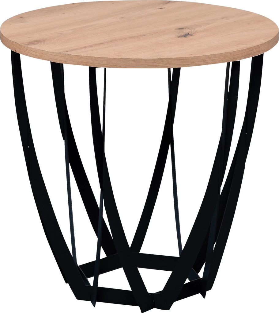 XXXLutz ODKLÁDACÍ STOLEK, černá, dub artisan Xora - Odkládací stolky - 001815003301