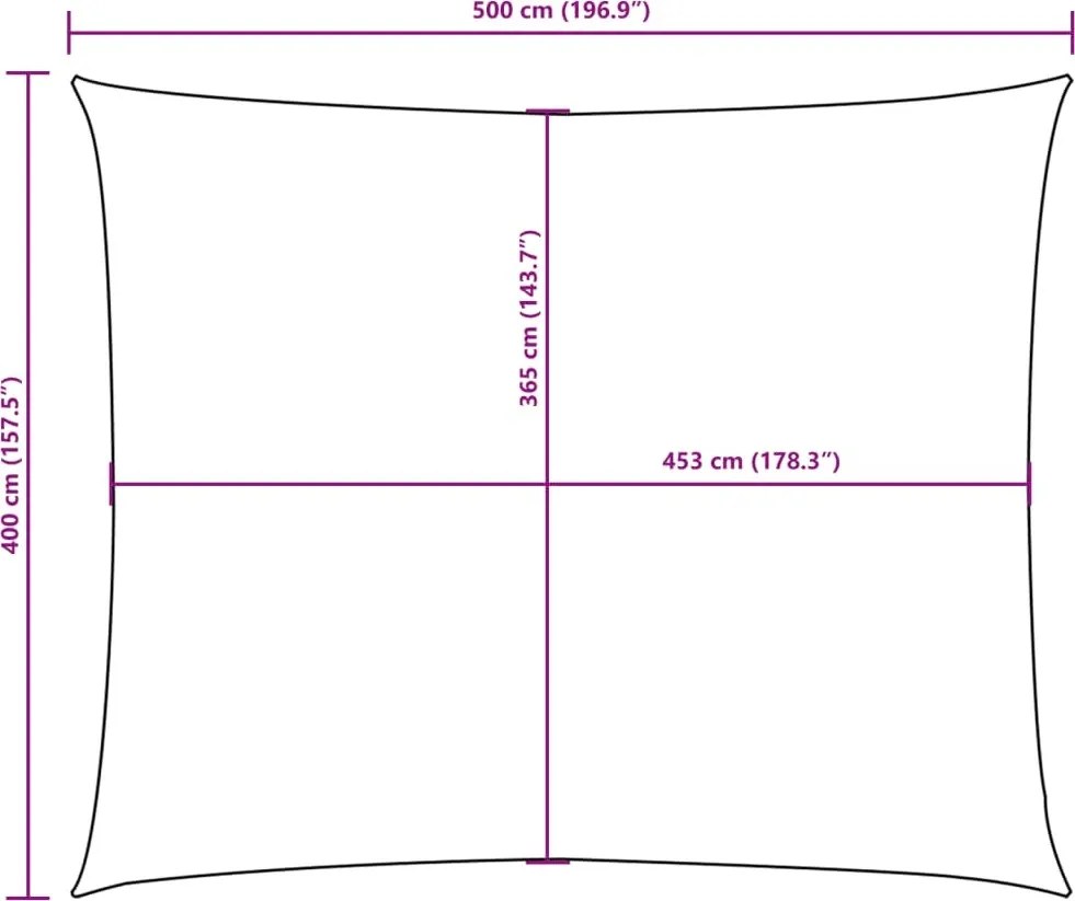 vidaXL Stínící plachta oxfordská látka obdélníková 4 x 5 m [135106] Barva: Tmavě zelená