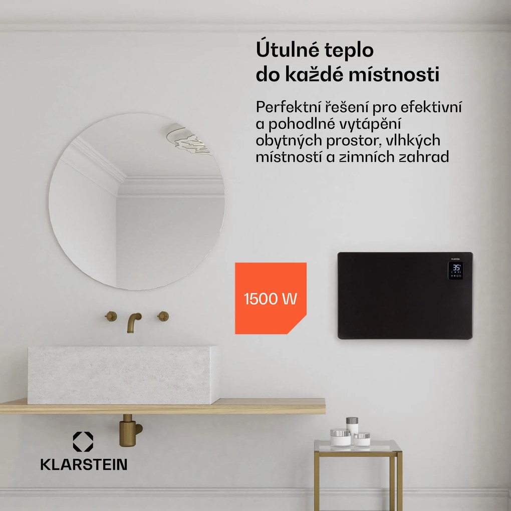 Klarstein Konvektor, Bansin Smart 1500, 1500 W, ovládání přes aplikaci