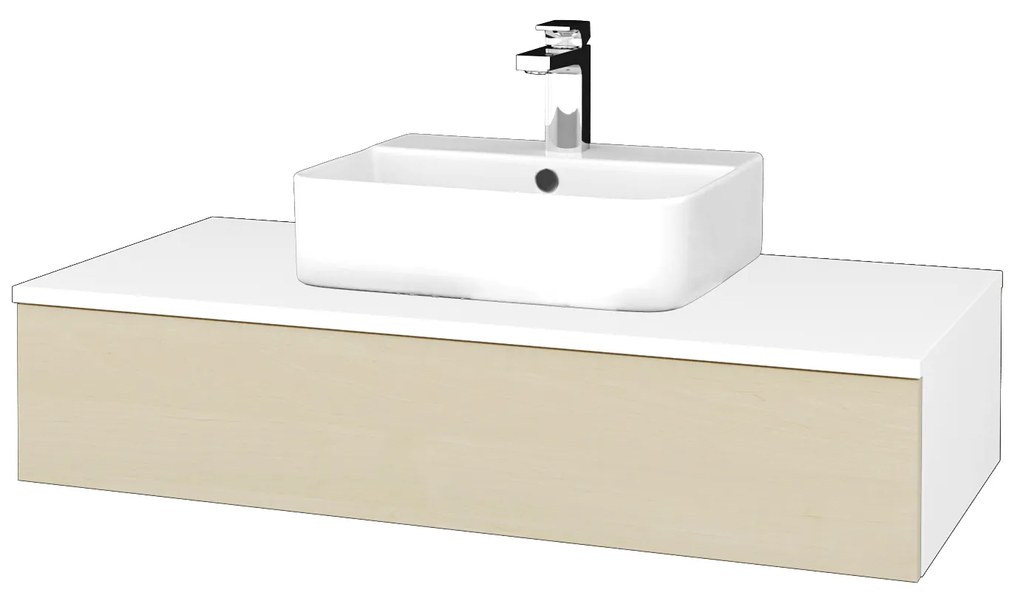 Dřevojas Koupelnová skříňka MODULE SZZ 100 Varianta: M01 Bílá mat / M01 Bílá mat