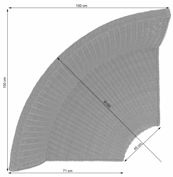 Zahradní sedací souprava 9 ks GH3465 umělý ratan / látka / sklo