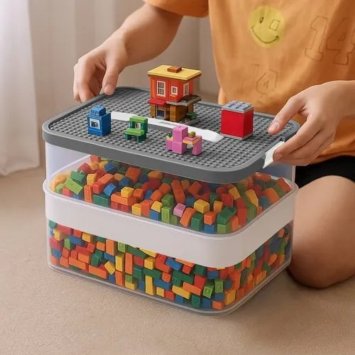 Úložný box na stavebnici, 29 l, 4 patra Kruzzel 25758