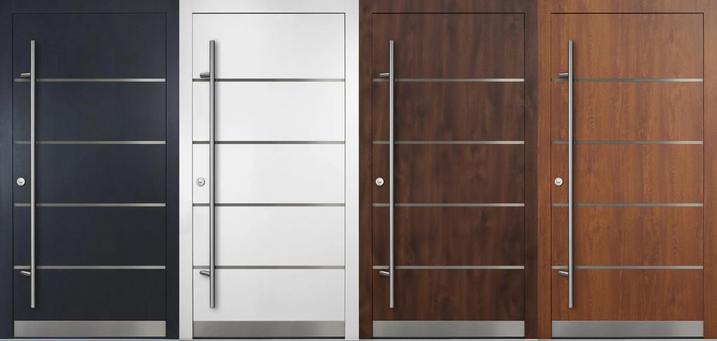 FM Turen - Feldmann & Mayer Vchodové dveře s ocelovým opláštěním FM Turen model DS02 Orientace dveří: Levé, otevírání ven, Dekor: Antracit, Standardní rozměr dveří včetně rámu: 88 cm x 208 cm - vnější rozměr rámu