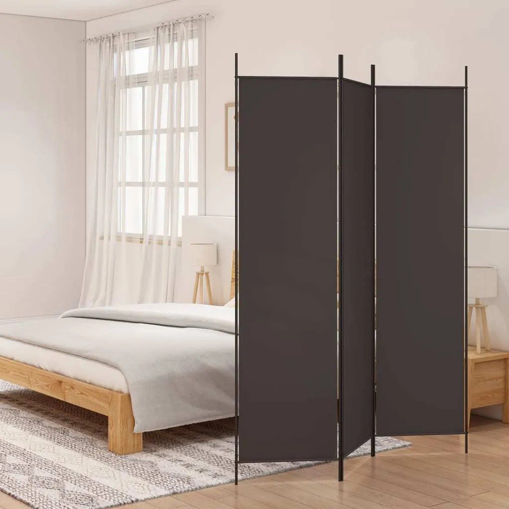 vidaXL 3dílný paraván 150x200 cm textil [350180] Barva: antracitová