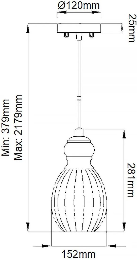 Riviera C skleněný lustr Elstead 1xE27 nikl
