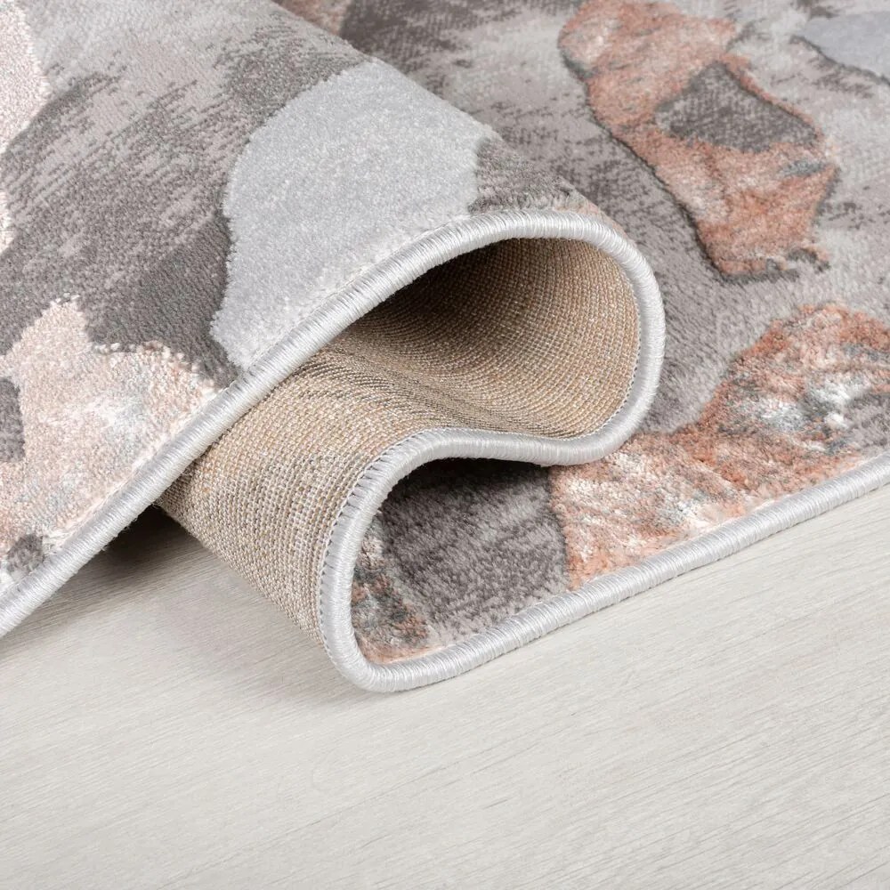 Kusový koberec Eris Marbled Blush, 200x290, ružová, obývacia izba, Flair Rugs