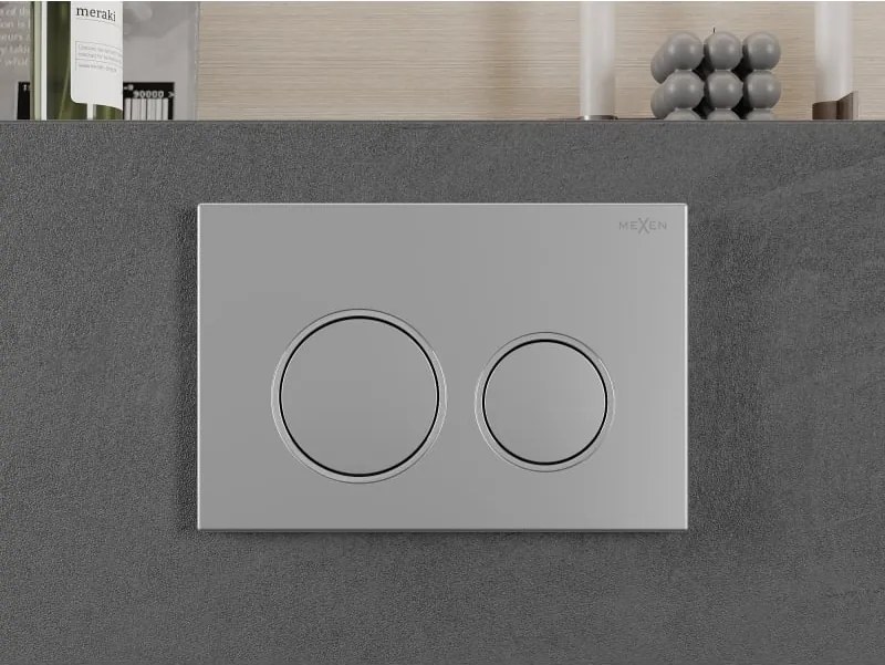 Mexen Fenix Air 07 XS pneumatické splachovací tlačítko, matný chrom - 6A0702