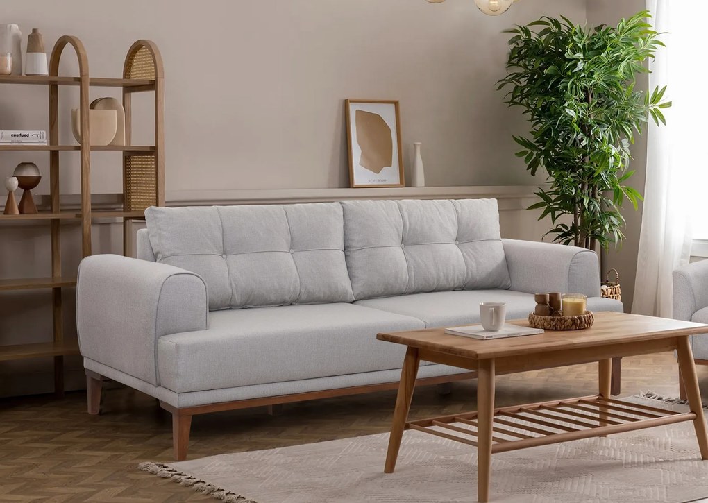 Hanah Home Třímístná pohovka BALERA krémová 223 cm
