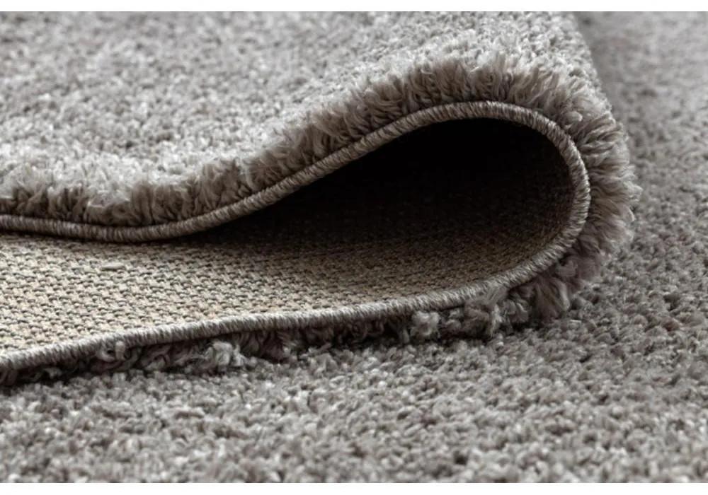 Kusový koberec Shaggy Berta hnědý 160x220cm